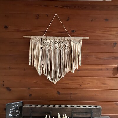 Macrame Wall Hanging, Multi Colored Macrame, Fiber Wall Hanging ...