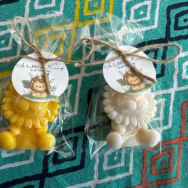 Lion Soap Favors Safari Animal Baby Shower Decorations Wild One Party ...