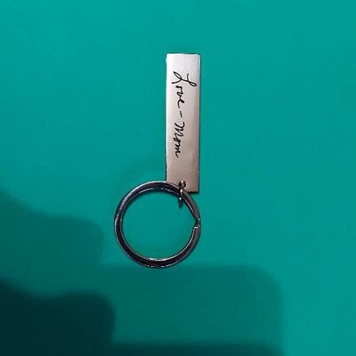 Actual Handwriting Keychain Custom Personalized Keychain for Women Men ...