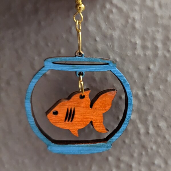 Fish Bowl Earring SVG Laser Cut File (digital Download) - Etsy