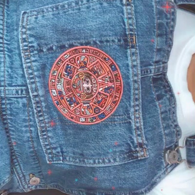 MAYAN DOOMSDAY CALENDAR Patch Embroidered Iron-on Applique End of World ...