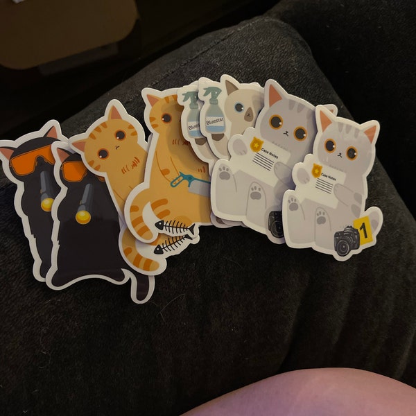 Crime Scene Kitties, Forensics Cat Stickers, Crime Scene Technician ...