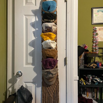 Macrame Baseball Cap Hanger Made-to-order Hanging Hat Rack - Etsy