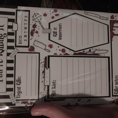 Gothic to Do List Spooky Shopping List Notepad Creepy Checklist Memo ...