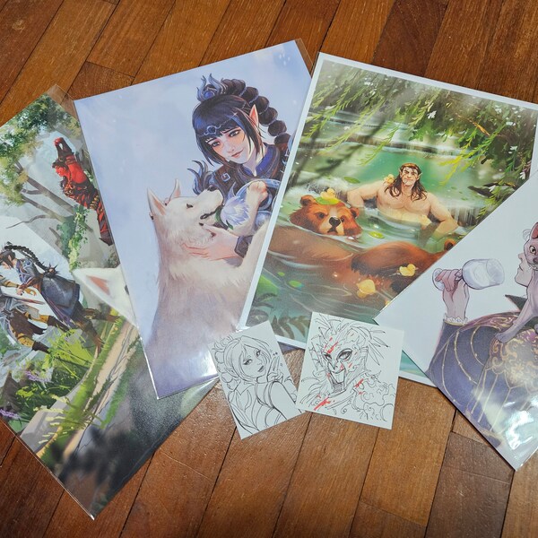 BG3 Baldur's Gate 3 Print Ft. Karlach Shadowheart Lae'zel Scratch ...