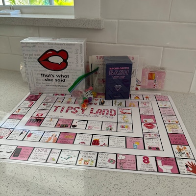 Tipsy Land Party Adult Drinking Board Game Game Night - Etsy