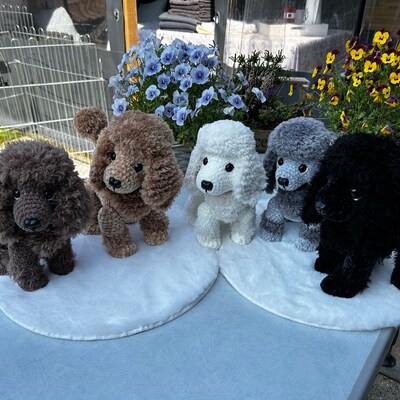 Crochet Poodle Dog Pattern, Dog Stuffed Animal, Crochet Amigurumi, Dog ...