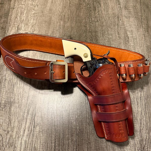 Doc Holiday Cross Draw Western Holster and Cartridge Belt - Etsy