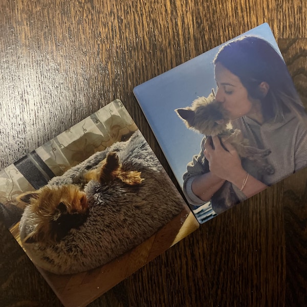 Photo Coasters for Dog Owners, Perfect Gift for Pet Lovers, Images ...