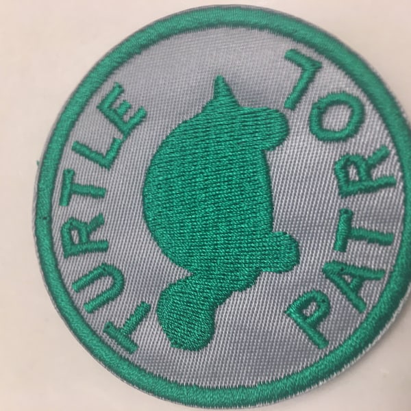 Turtle Patrol Embroidered Patch With Hook and Loop Fastener Available ...