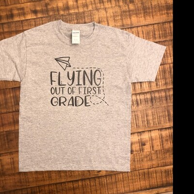 Flying Out of First Grade Svg Dxf Png Eps & Jpeg School - Etsy