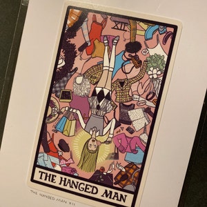 The Hanged Man XII Tarot Card Art 5x7 Art Print, Hand-cut and Mounted ...