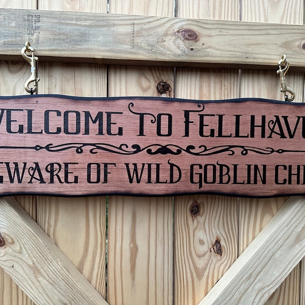 Custom Dnd Tavern Bar Sign - Engraved Wood Hanging Sign - Rustic ...