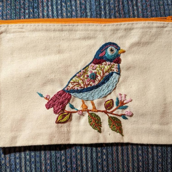 Floral Bird Hand Embroidery Pattern - PDF Instant Download for Advanced ...