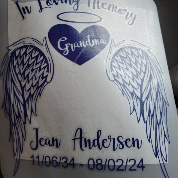 In Loving Memory Decal - Etsy