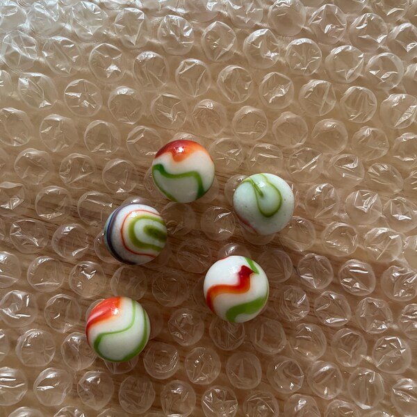 Mini Natural Earth, Mars & Moon Set of 3 Art Glass Marbles W Stands .5 ...