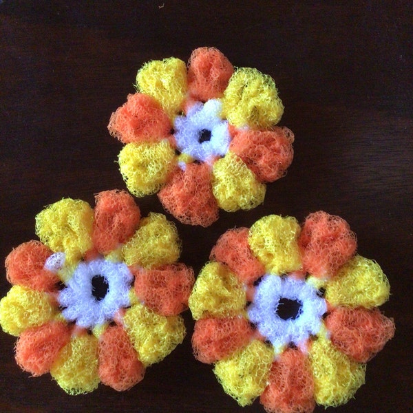 Nylon Pot Scrubber You Choose 2 Through 8 Large Sunflower Dish ...