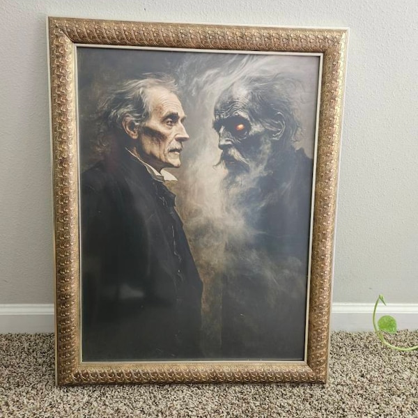 Ebenezer Scrooge & Marley's Ghost Art Print, Charles Dickens Christmas ...