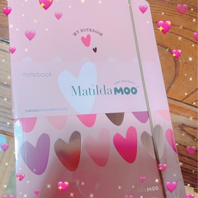 Matilda MOO Notebook Rose Gold Foil - Etsy UK
