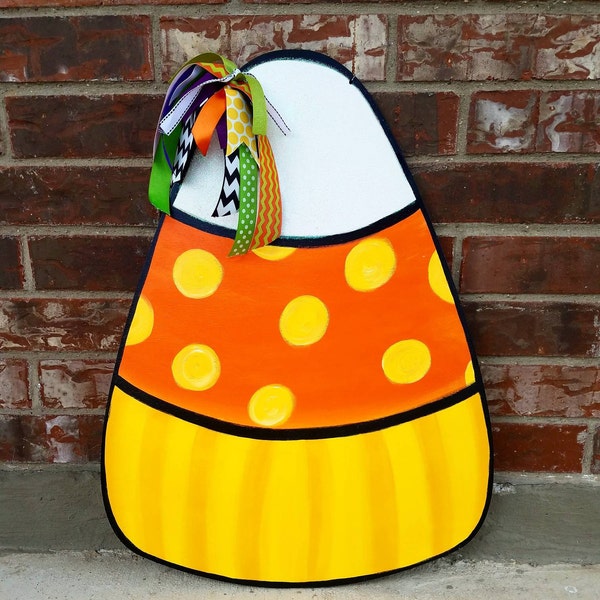 Unfinished Wood Candy Corn Laser Cutout, Wreath Accent, Door Hanger ...