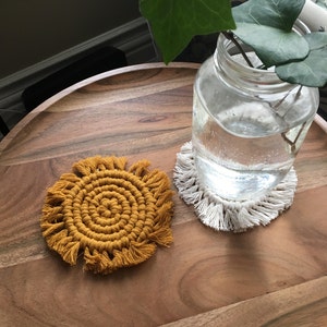 Knotted Coasters 2pk or 4pk Macrame Coasters Boho - Etsy