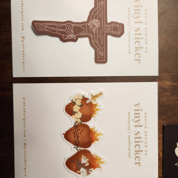 Crucifix Sticker, Jesus on Cross Sticker, Christian Sticker, Catholic ...