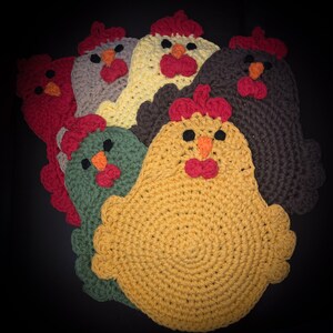 Crochet Pattern for the Swanky Chicken Trivet Potholder PDF | Etsy