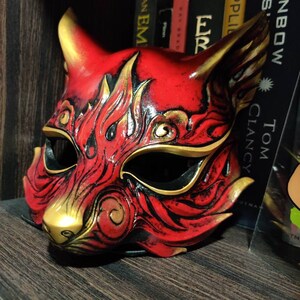 Skull Mask Classic 2 Red | Etsy