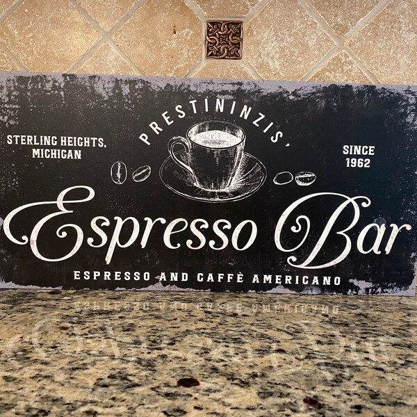 Coffee Bar Sign Freshly Brewed Coffee Beans Artwork Large Wall Art ...