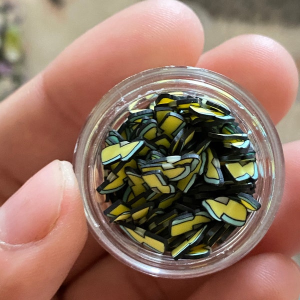 Small Lightning Bolt Polymer Clay NON EDIBLE Clay Sprinkles, Nail Art ...