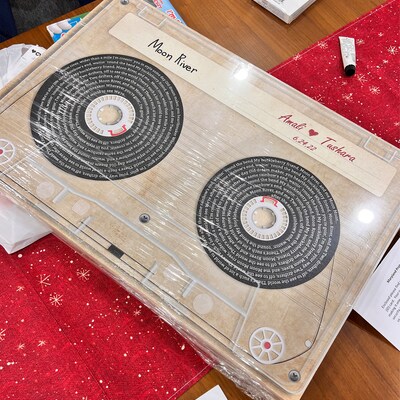 Vinyl Record Song Lyrics Gift for Him Birthday Present Cotton or Linen ...