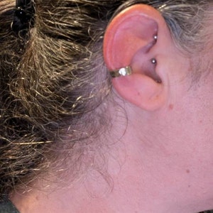 Hammered Sterling Silver Ear Cuff, Simple Everyday Ear Wrap - Etsy