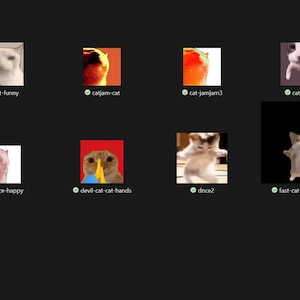 27 Cat Memes Animated Emotes Stickers Gatos Neko Twitch / Youtube ...