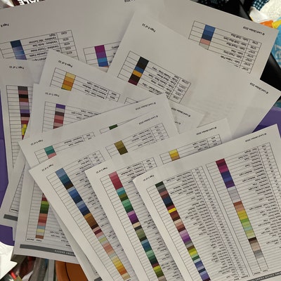 DMC Thread Color Chart Tracker Inventory Spreadsheet - Etsy