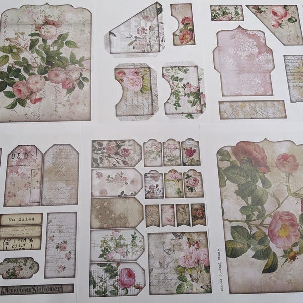 Number Labels, Vintage Labels, Junk Journal Kit, Vintage Tags, Specimen ...