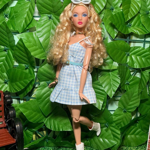 Cute Blue or White Dress With Bows, Clothes for 1/6 Scale Doll, 11.5 ...