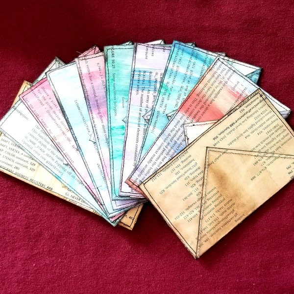6 X Handmade Envelopes, Upcycled Rescued Materials - Etsy