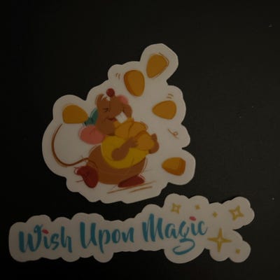 Greedy Gus Gus Transparent Sticker/ Cinderella Sketch Princess Sidekick ...