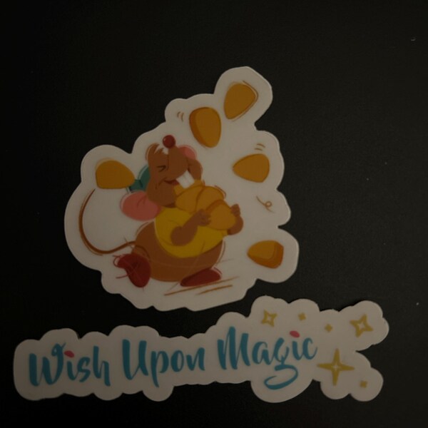 Greedy Gus Gus Transparent Sticker/ Cinderella Sketch Princess Sidekick ...