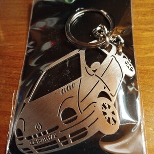 Custom Citroen 2CV 1970 Keychain, Stainless Steel Key Ring for Birthday ...