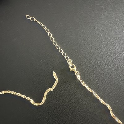 14k Gold Twist Chain Necklace, Thin Rope Chain Necklace, Dainty ...