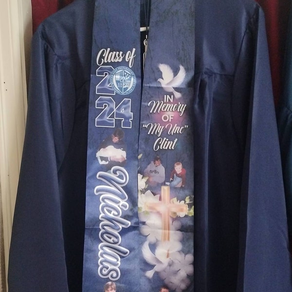 Memorial Stole, RIP, Graduation Stole, 3D Printing, Graduation Keepsake ...