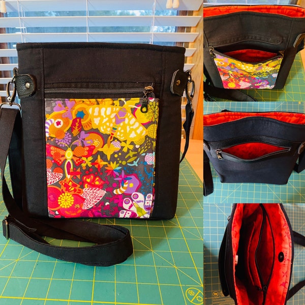 The Zeta Cross Body Bag PDF Sewing Pattern With Full Video Sew Along - Etsy