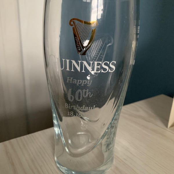 Personalised Engraved Birthday Birra Moretti Glass | 18th, 21st, 30th ...