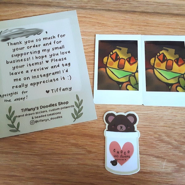 Choco Bear Ice Cream Sticker | Weatherproof Vinyl Matte Sticker ...