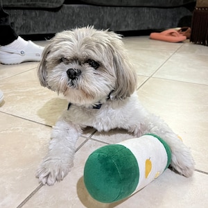 Sochew soju Bottle Dog Plush Toys With Squeaker Strawberry Grape Mango ...