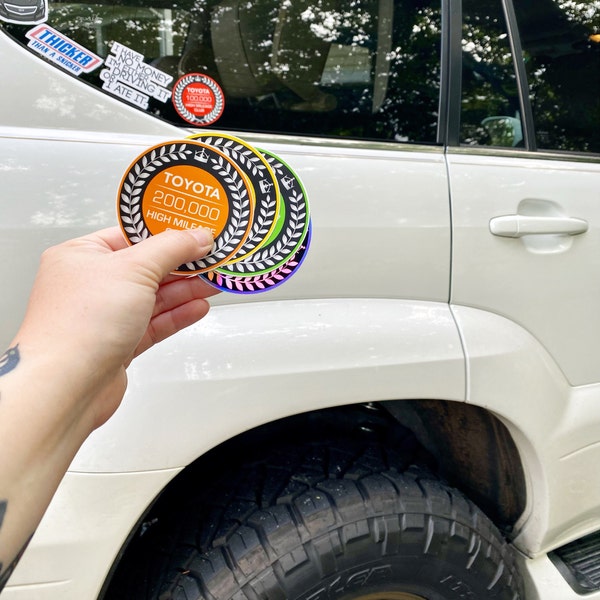 Toyota High Mileage Club Sticker Decal 100k 200k 300k 400k 500k 600 ...