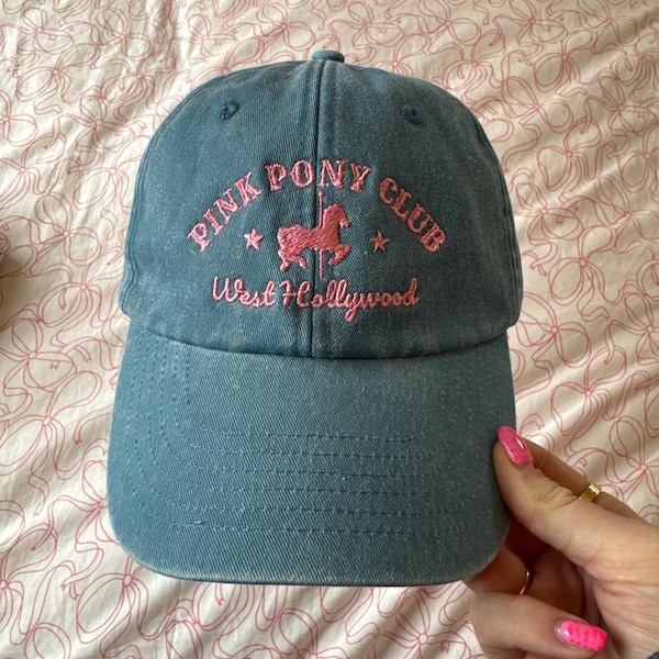 Embroidered Cap With Pink Pony Club Design - Choose From Different ...