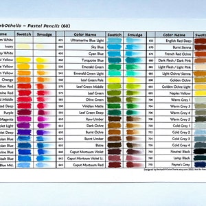 Prismacolor Premier 150 Colored Pencil Set PDF DIY Color Chart / Swatch ...