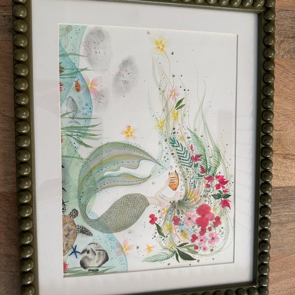 Glossy Beaded Bobbin Picture Frame | Lacquered Bobbin Frame | Bubble ...